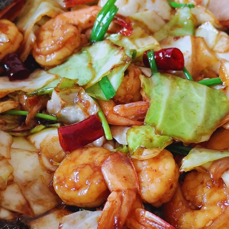 Stir Fry Cabbage With Shrimp