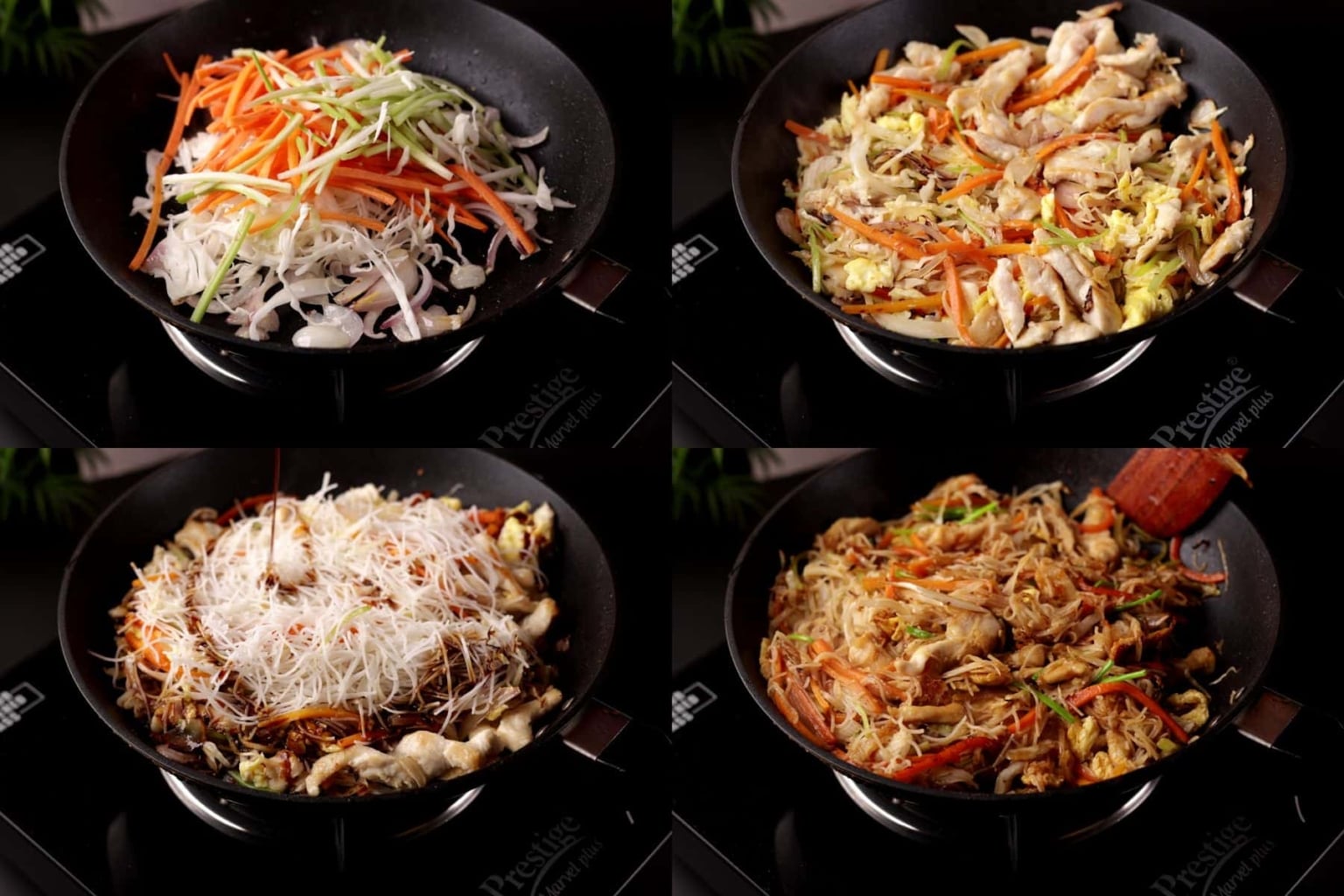 Chicken Mei Fun Home-Style Noodle Recipe - Spoons Of Flavor
