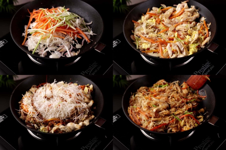 Chicken Mei Fun Home-Style Noodle Recipe - Spoons Of Flavor