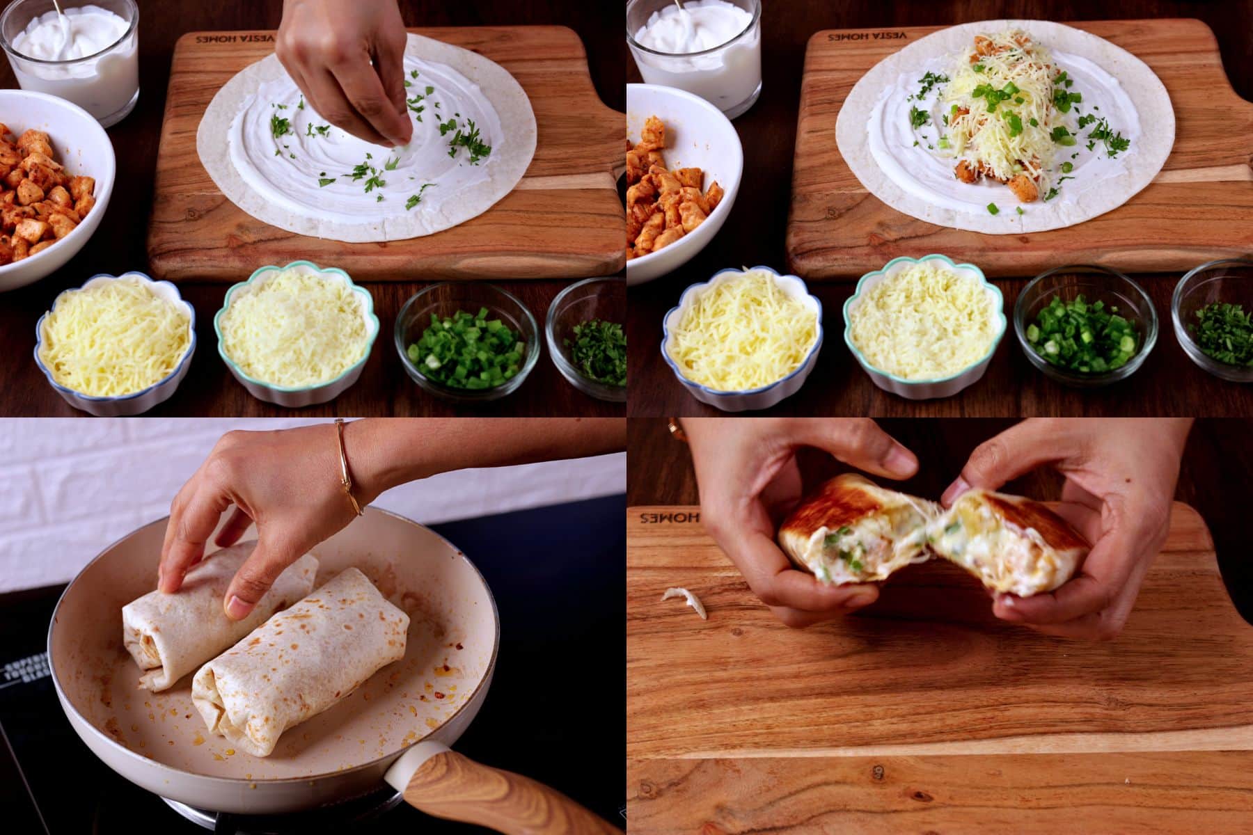 Easy Cheesy Garlic Chicken Wraps (Ready in 20 Minutes) - Spoons Of Flavor